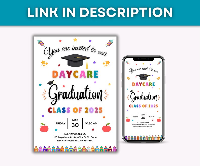 Editable Daycare Graduation Certificate Template: Canva Printable ...