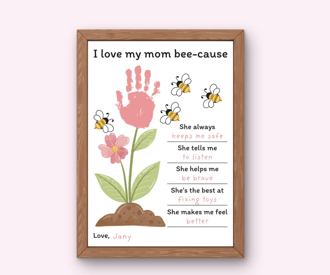 Mothers Day Handprint Craft | Gift for Mom | DIY Mum's Birthday ...