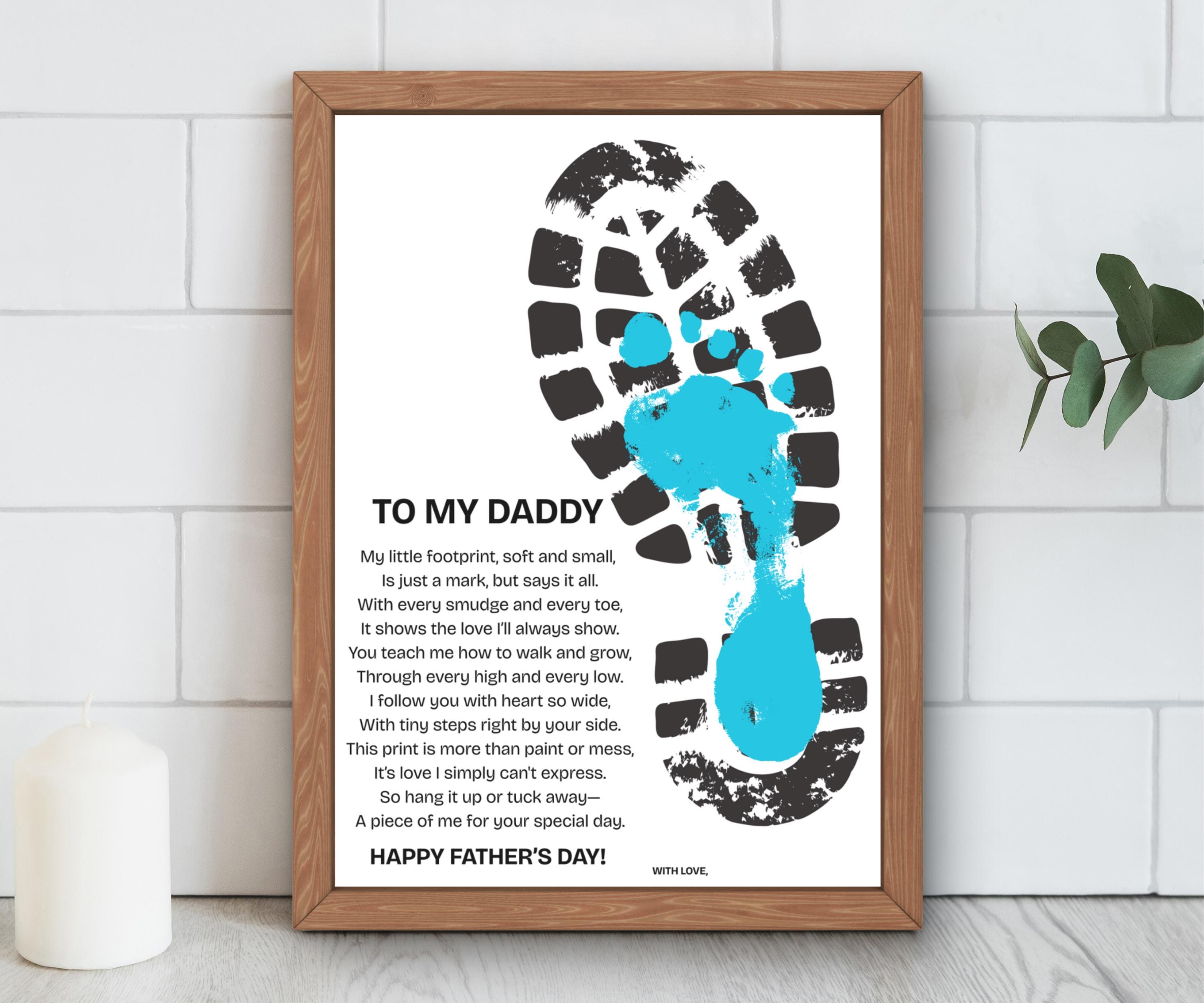 Father's Day Footprint Printable Craft, Gift for Daddy From Kids, DIY ...