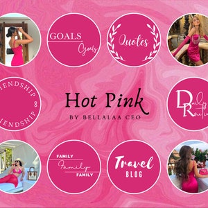50 Hot Pink Instagram Story Highlight Covers | Instagram Icons ...