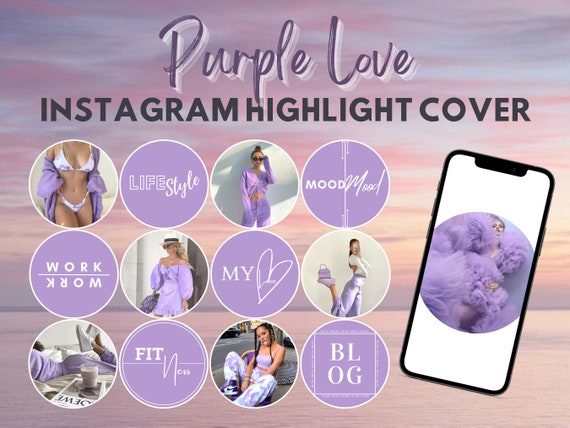 50 Purple Love Instagram Story Highlight Covers Instagram - Etsy