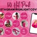 50 Hot Pink Instagram Story Highlight Covers | Instagram Icons ...