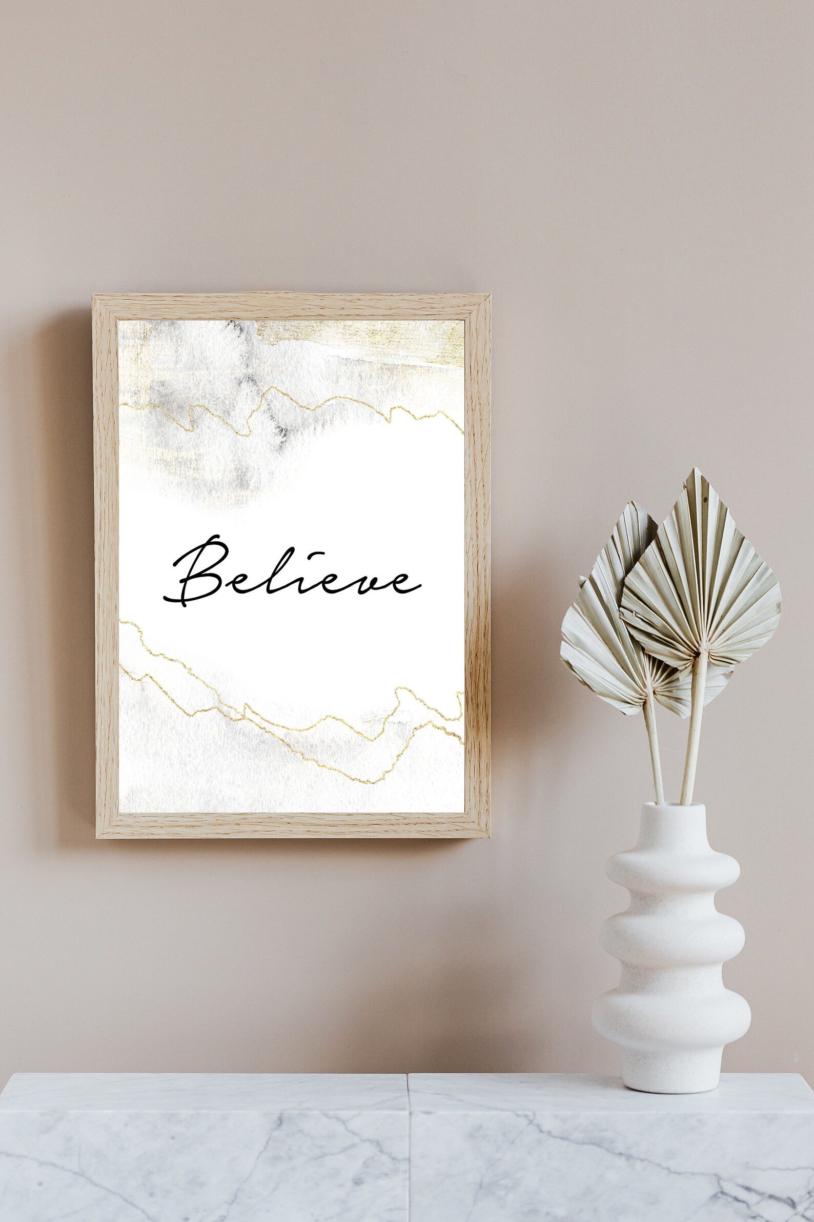 Encouragement Wall Art - Printable Wall Art - Beautiful Believe ...
