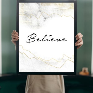 Encouragement Wall Art - Printable Wall Art - Beautiful Believe ...