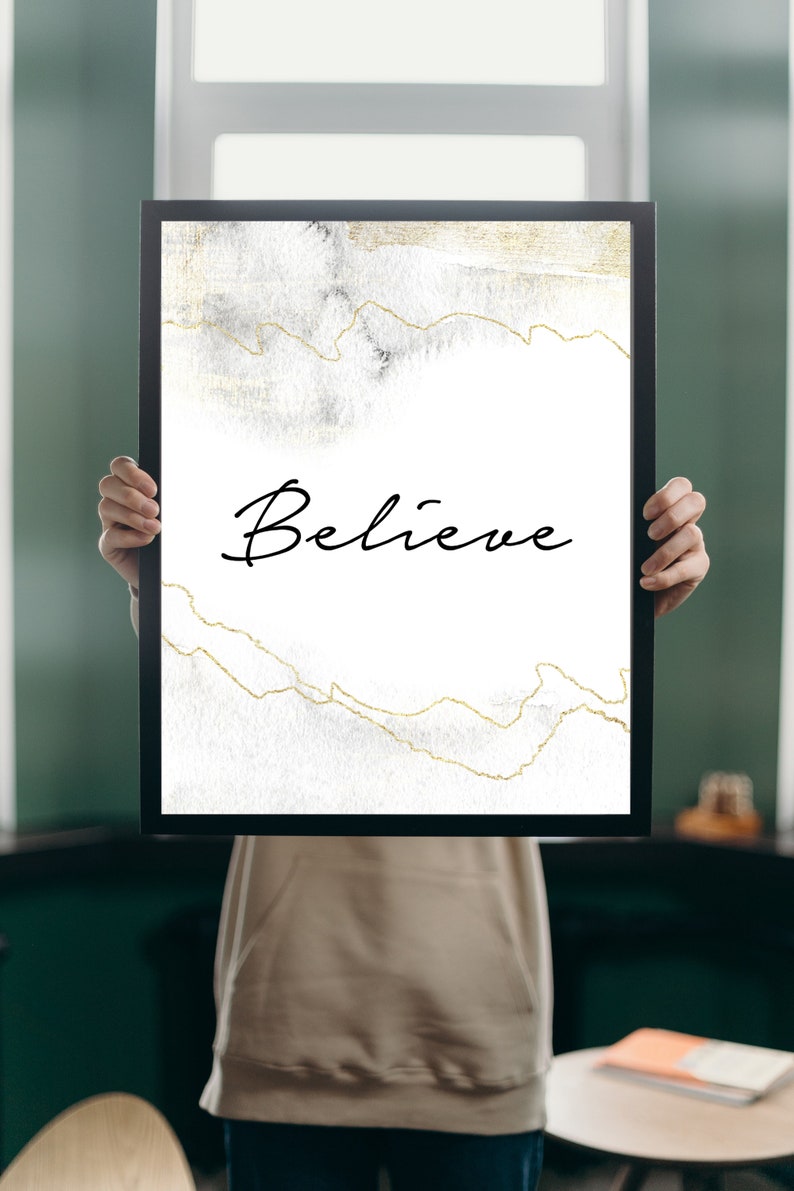 Encouragement Wall Art Printable Wall Art Beautiful Believe ...