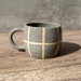 Grid Ceramic Mug, Rounded - Etsy