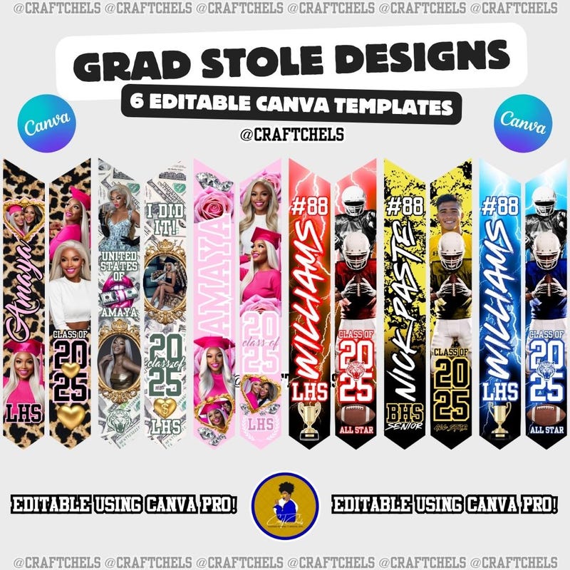 Custom Grad Stole Svg - Etsy