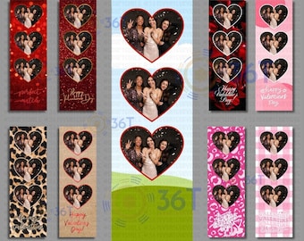 Heart Shaped Selfie Photo Booth Overlay Canva Frame | 4x6 Template ...