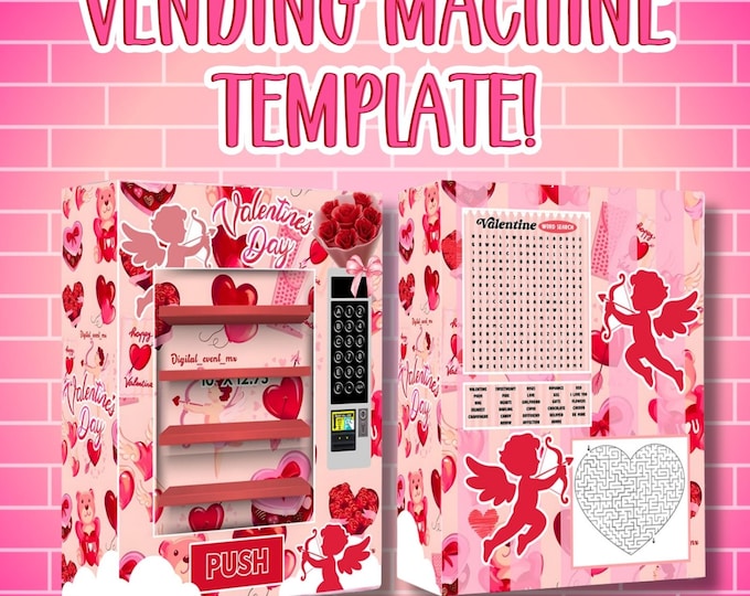 16x20 Valentine’s Day Vending Machine Template | Canva Vending Machine ...