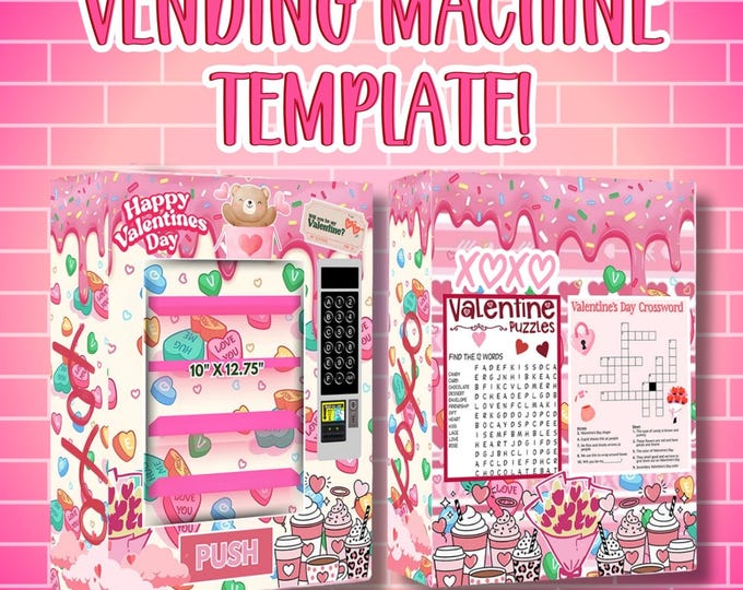 16x20 Valentine’s Day Vending Machine Template | Canva Vending Machine ...