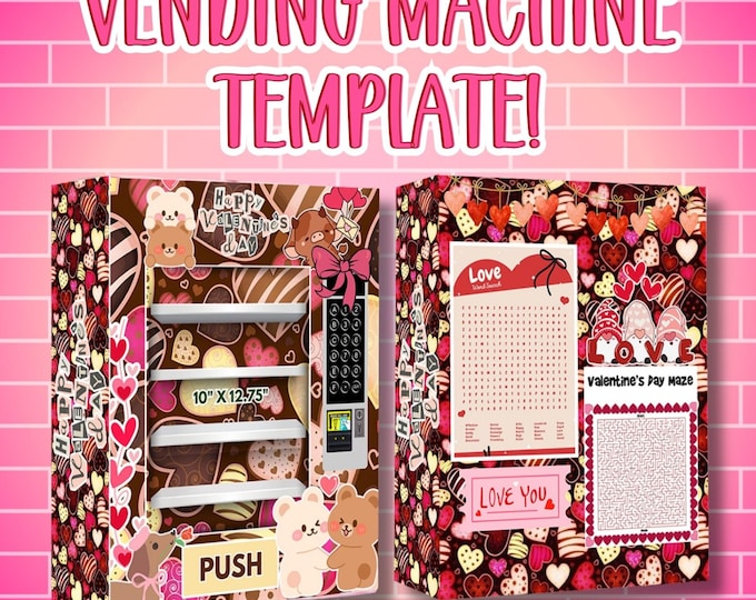 16x20 Valentine’s Day Vending Machine Template | Canva Vending Machine ...