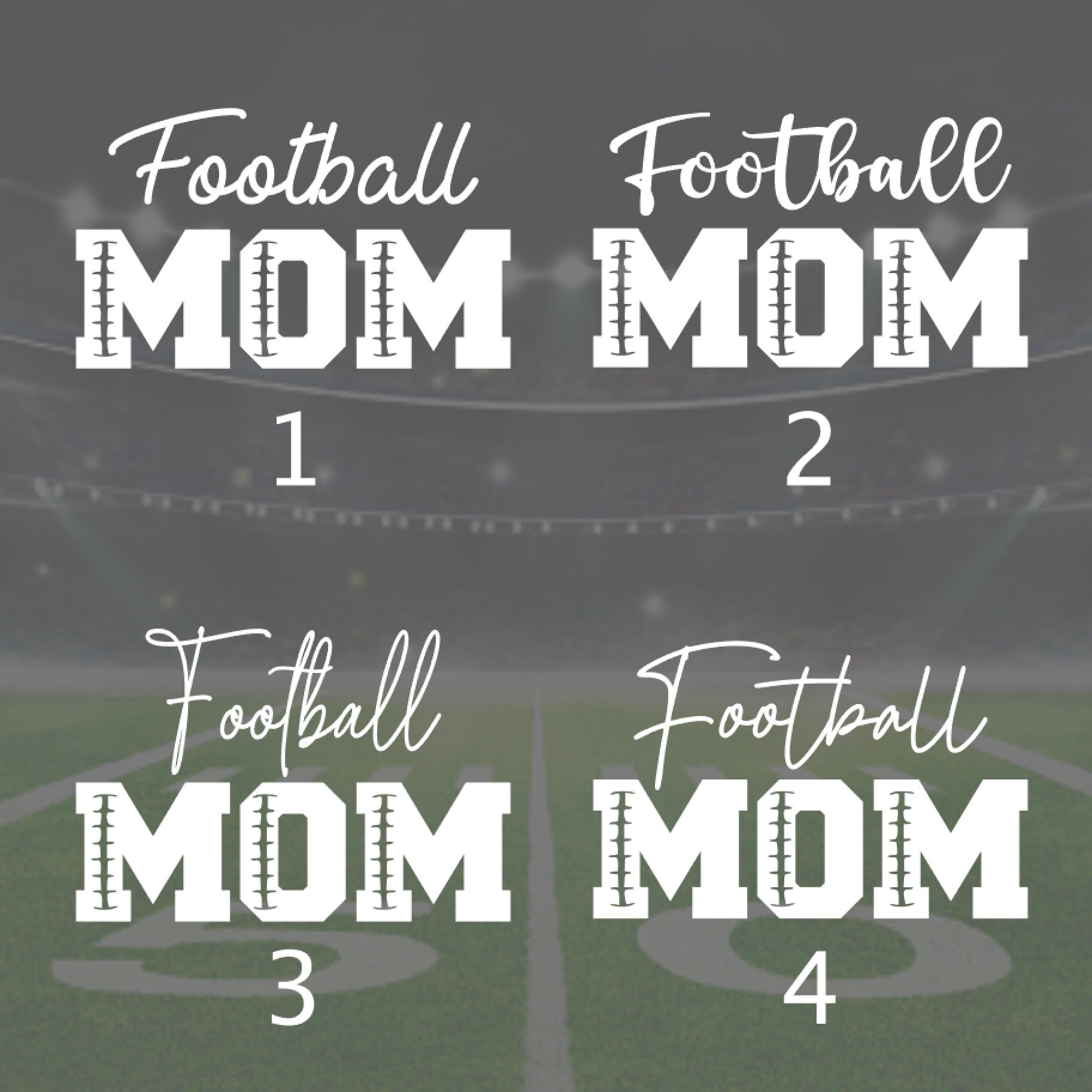 FOOTBALL MOM DECAL, Football Mom Decal, Football Mom, Foot Ball Mom ...