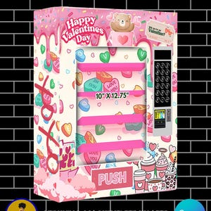 16x20 Valentine’s Day Vending Machine Template | Canva Vending Machine ...