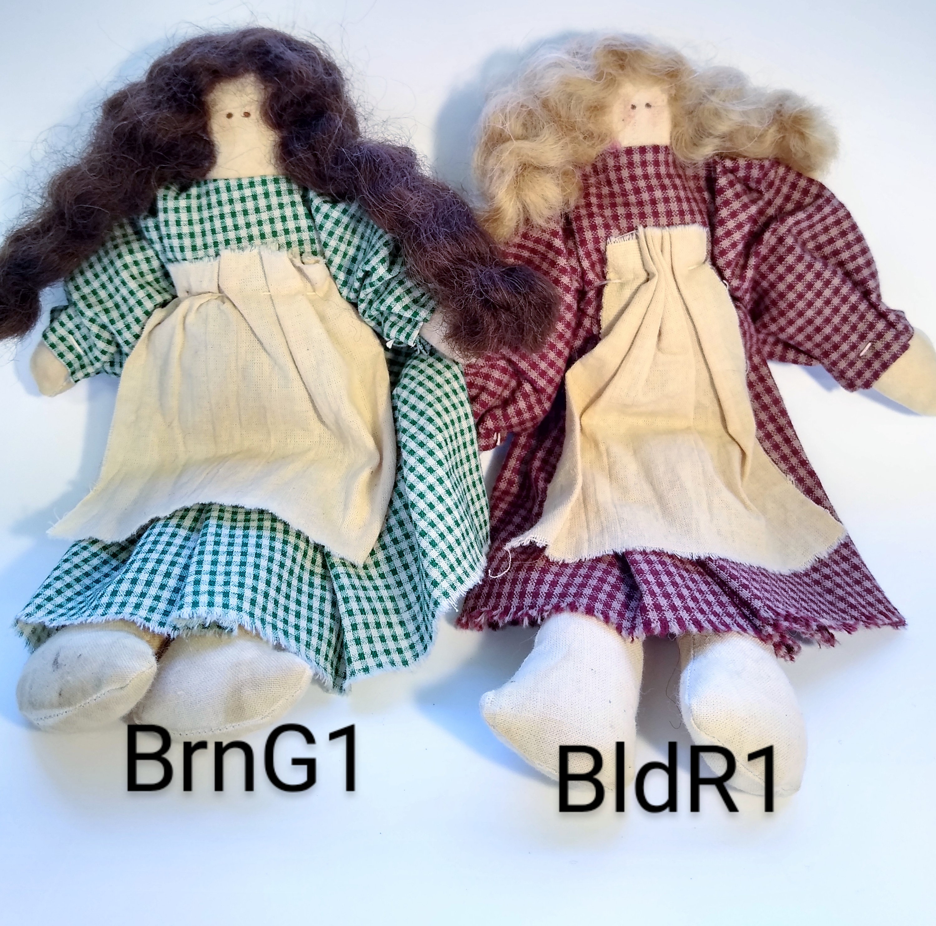 Vintage Prim Dolls, Homespun Fabric Dress, Handmade Rustic Country ...