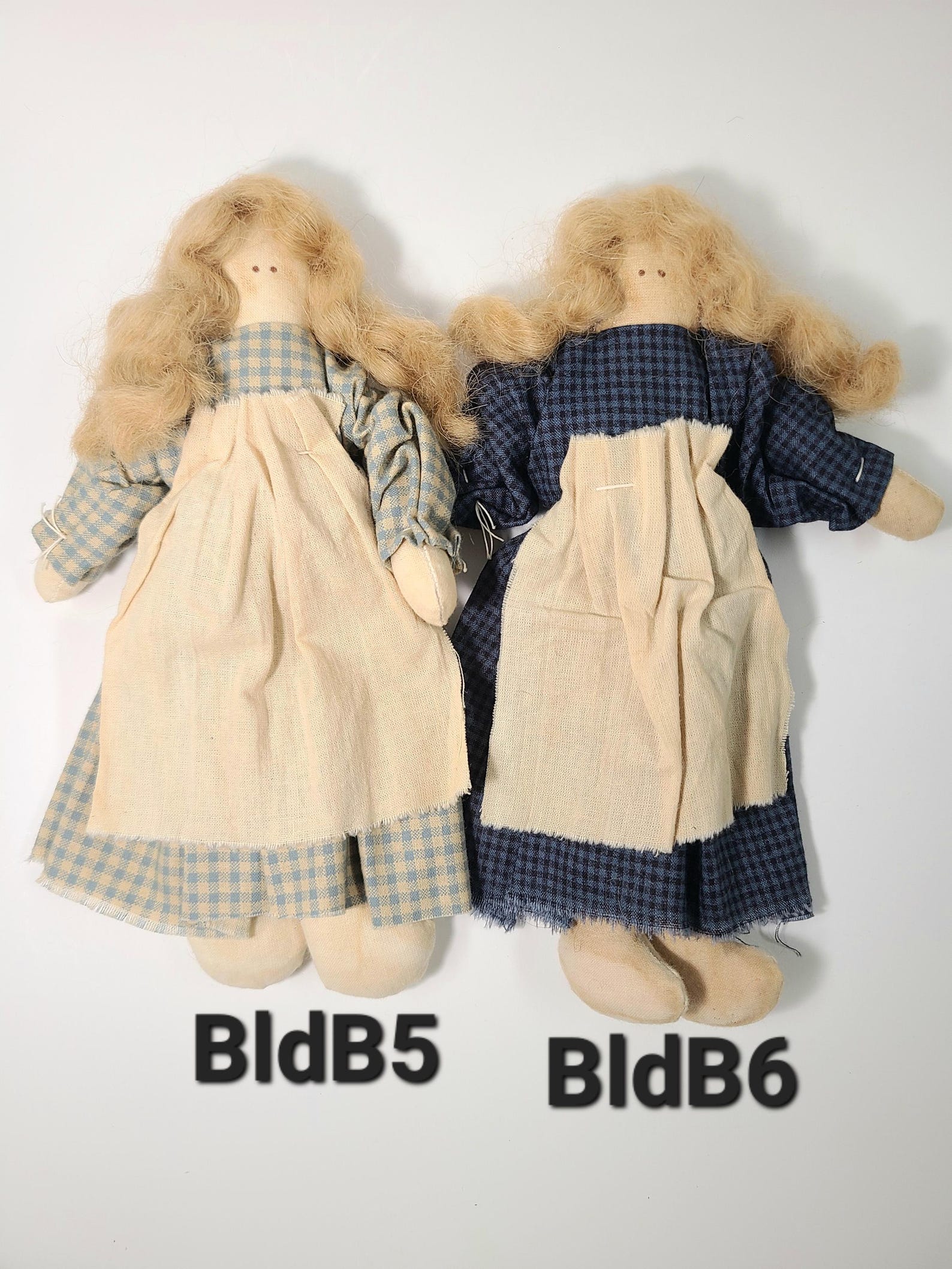 Vintage Prim Dolls, Homespun Fabric Dress, Handmade Rustic Country ...