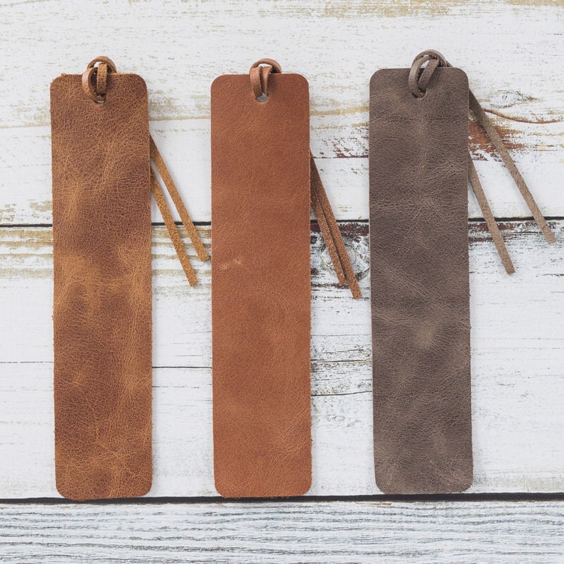 Personalized Bookmark Leather Custom Leather Bookmark Quote | Etsy