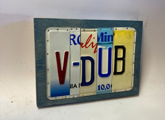 Funny and Unique V-dub Volkswagen License Handmade Plate Sign - Etsy