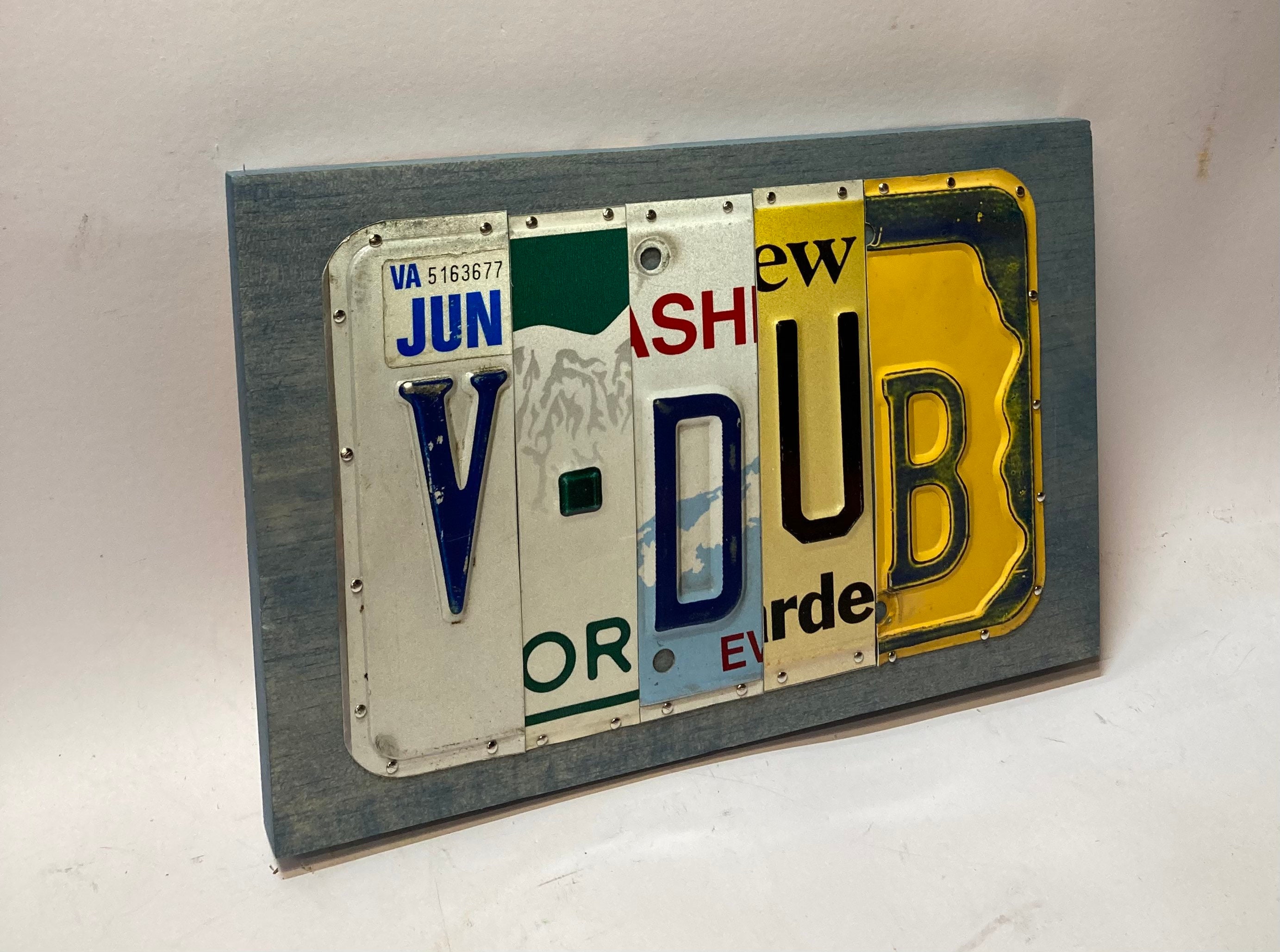Funny and Unique V-dub Volkswagen License Handmade Plate Sign - Etsy