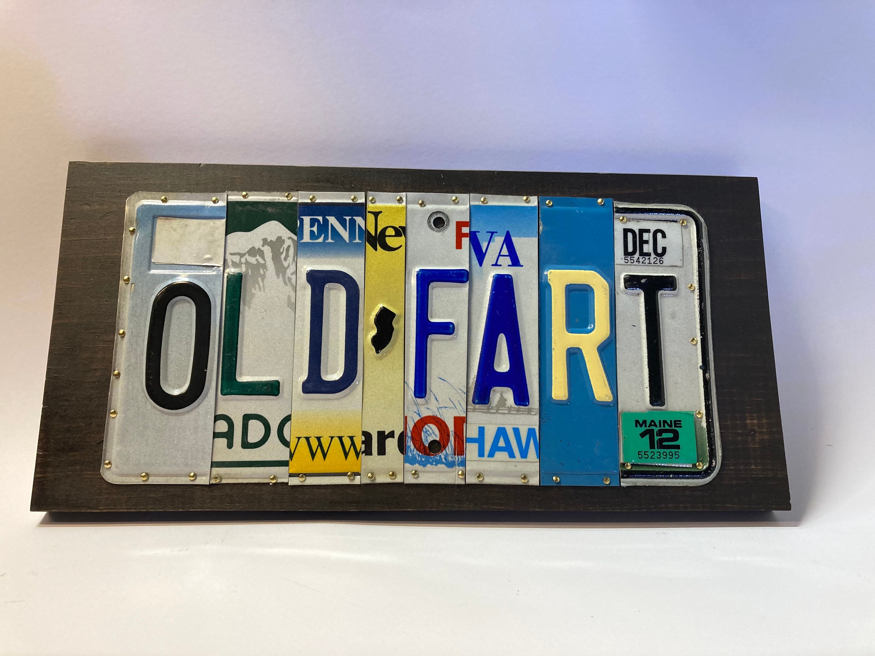 Old Fart License Plate Sign a Unique Gift for Your Old - Etsy