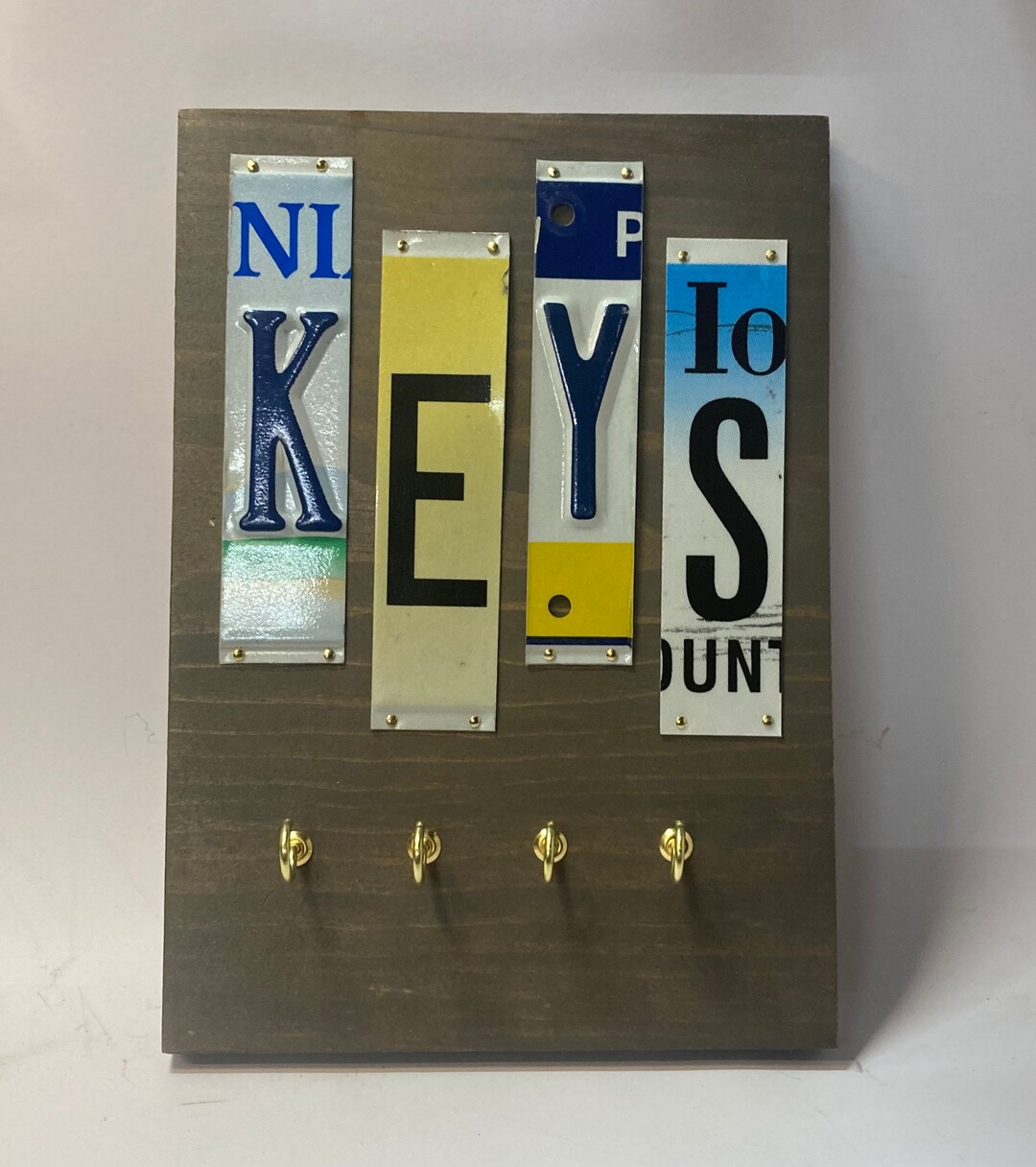 Unique Gift License Plate Key Holder Sign - Etsy
