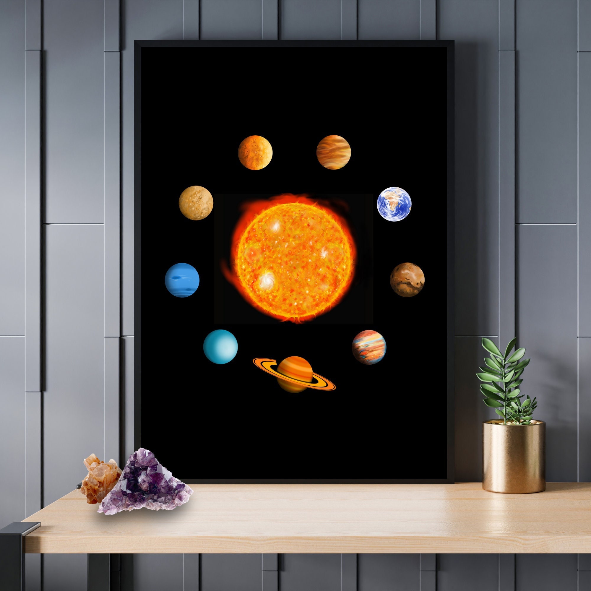 Planets Poster Wall Art Solar System Wall Art, Astrology Gift ...
