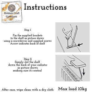 Handmade Radiator Shelf, Made From Solid Wood, Rustic Style to Add ...