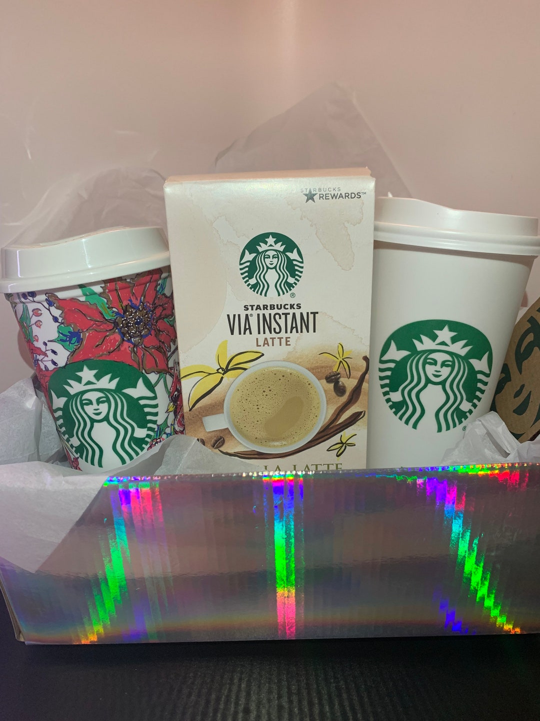 Starbucks Gift Box, Includes One Hand Painted Acrylic Hot Cup and One ...