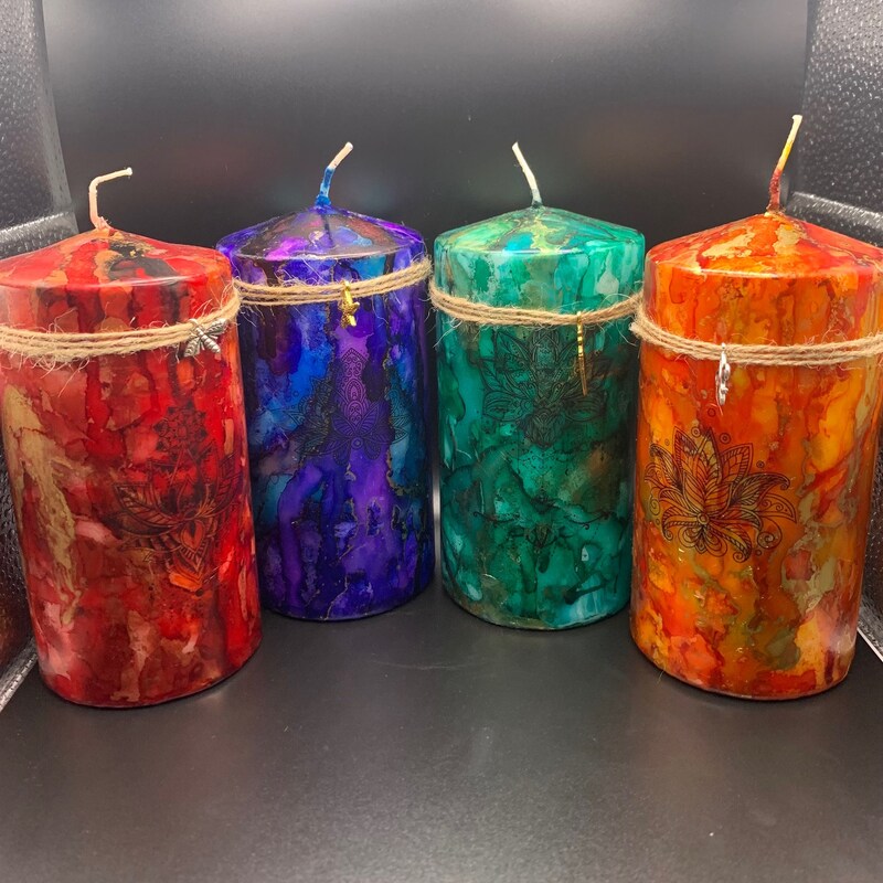 Teal Candle - Etsy