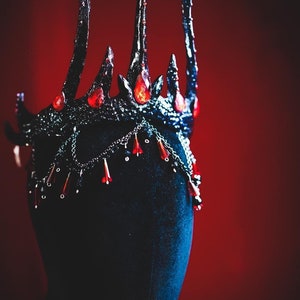 Hazbin Hotel Lilith Crown - Black Gothic Crown-black Tiaras-black ...