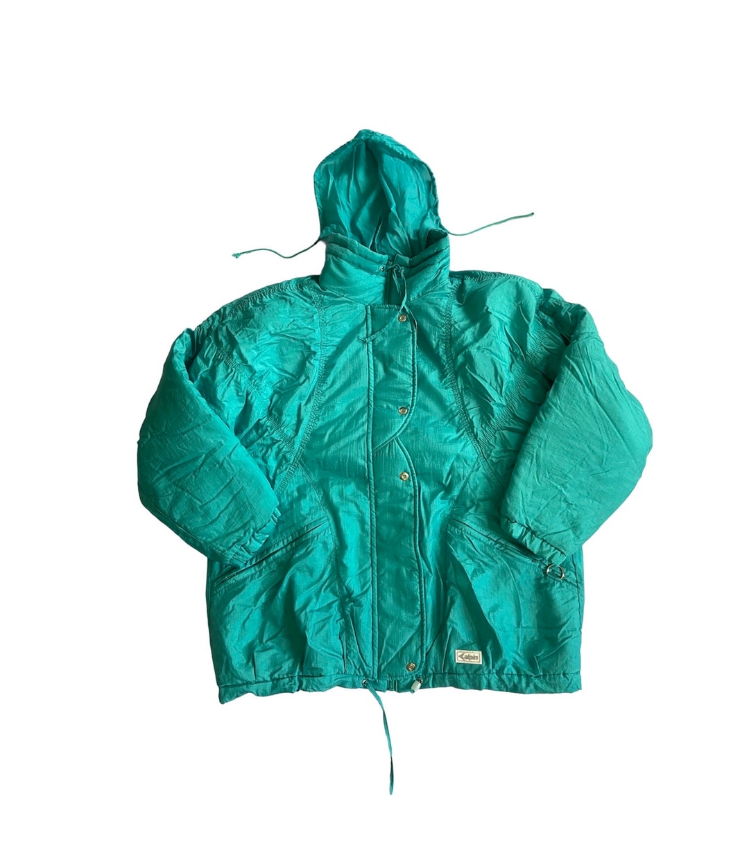 Vintage Turquoise Green 80s 90s Ski Jacket Coat Puffer - Etsy