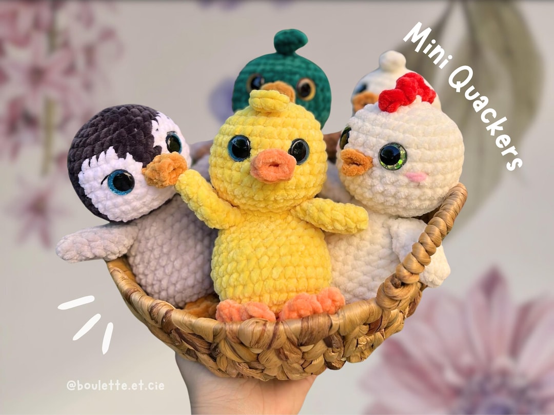 Squishy Buds - Mini Quackers - 3 in 1 Crochet Pattern (duck, Penguin ...