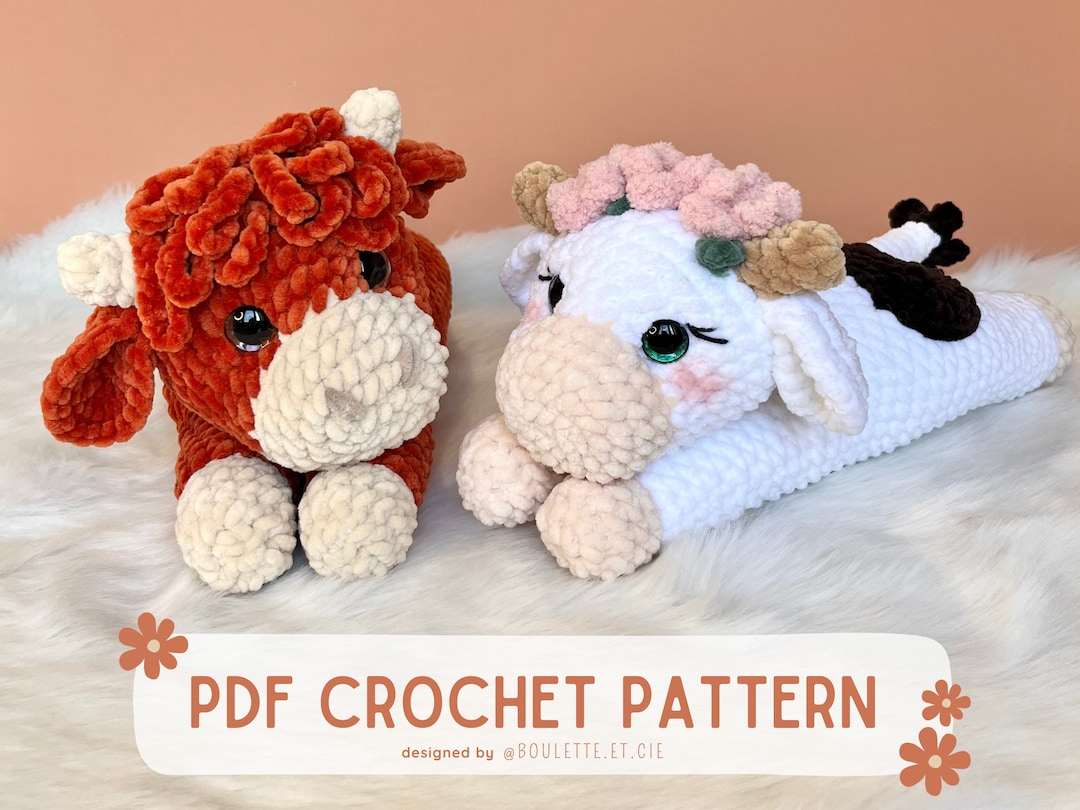 Lola the Lazy Cow - Crochet Pattern - Lola the Cow - Crochet Pattern ...