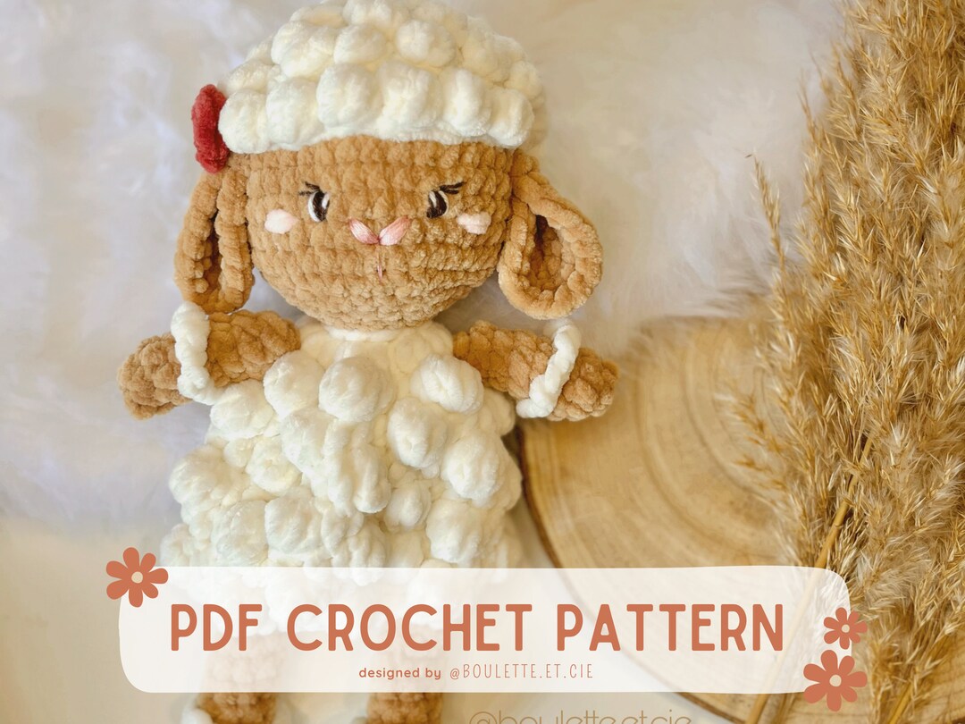 WOOLLY the Lamb Crochet Pattern Sheep Snuggler Doudou - Etsy