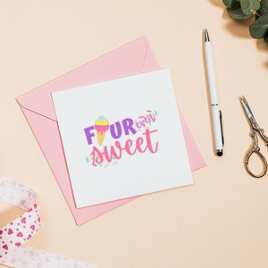 Four Ever Sweet 4th Birthday PNG SVG, Digital Download, Printable ...