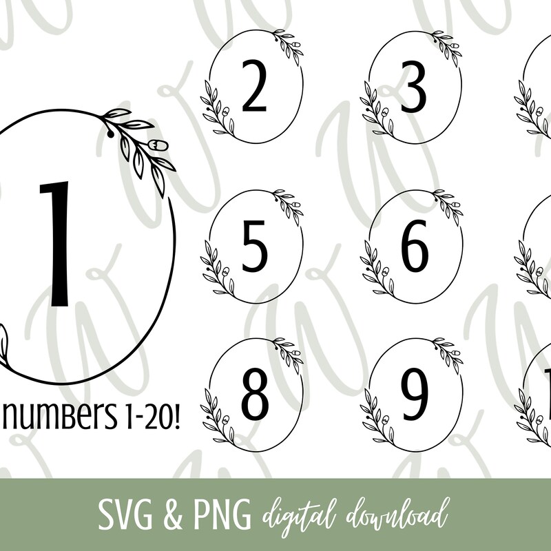 Table Numbers Svg - Etsy