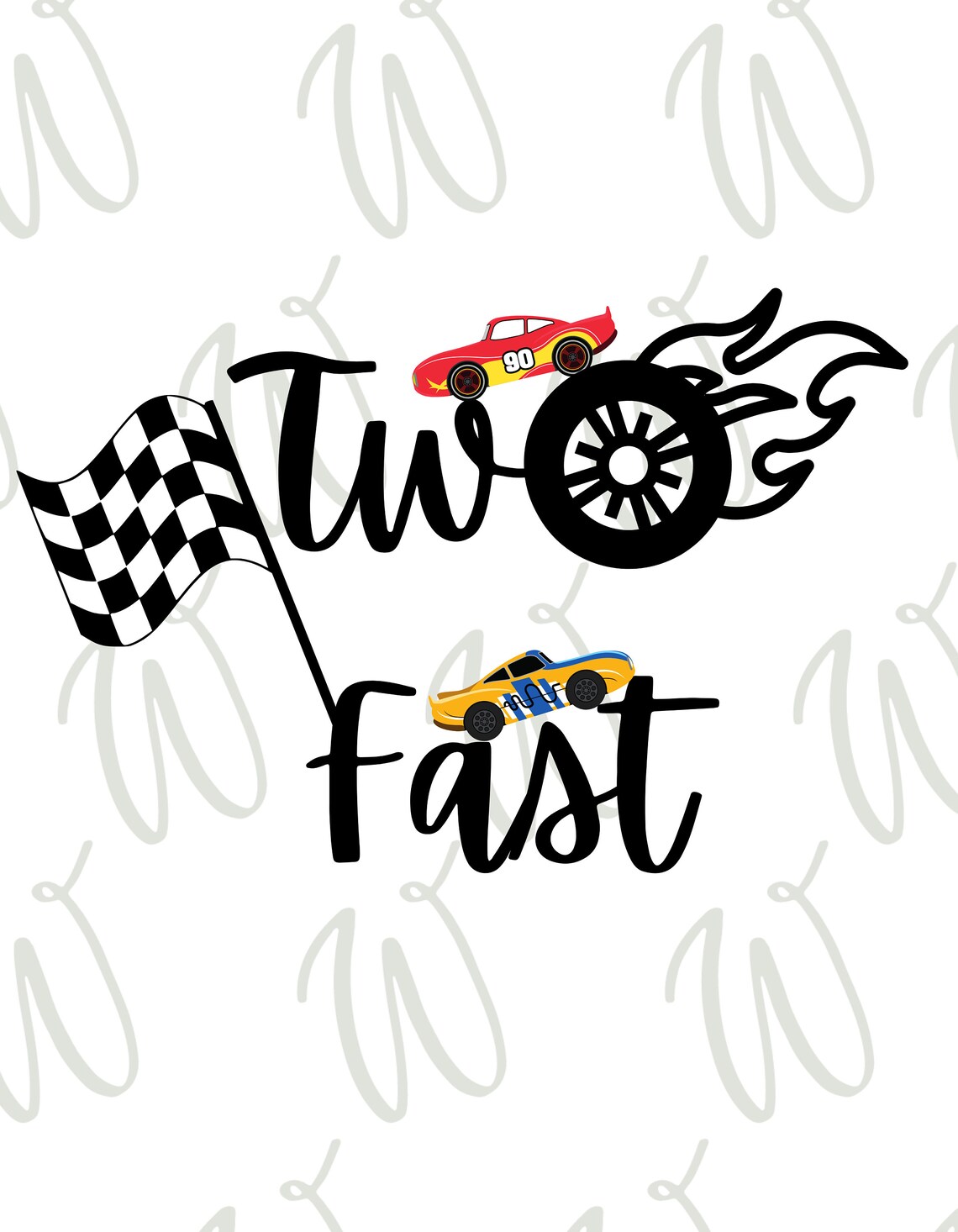 Two Fast 2nd Birthday PNG SVG, Digital Download, Printable, Sublimation ...