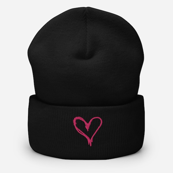 Heart Beanie - Etsy
