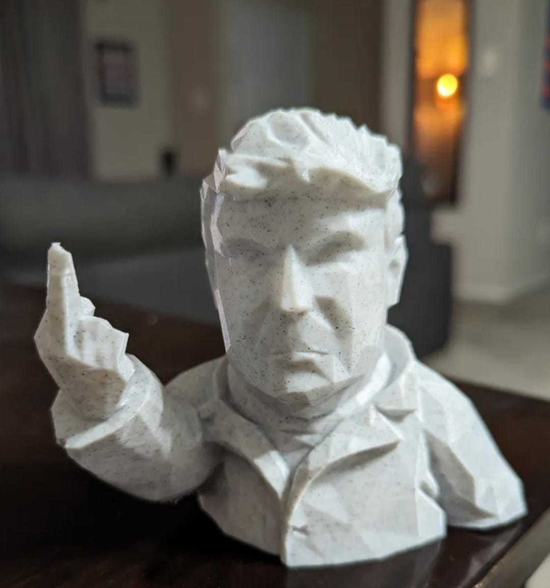 Donald Trump Middle Finger Statue - 3D Printed Trump Bust- Funny ...
