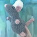 Crocheted Chef Rat Stuffed Rat in a Chef Hat Handmade Animal Amigurumi ...
