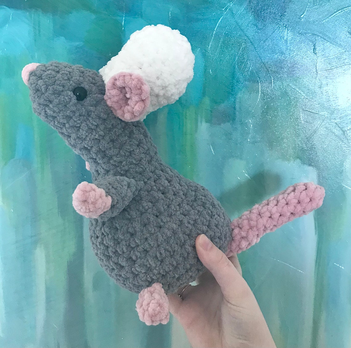 Crocheted Chef Rat Stuffed Rat in a Chef Hat Handmade Animal Amigurumi ...