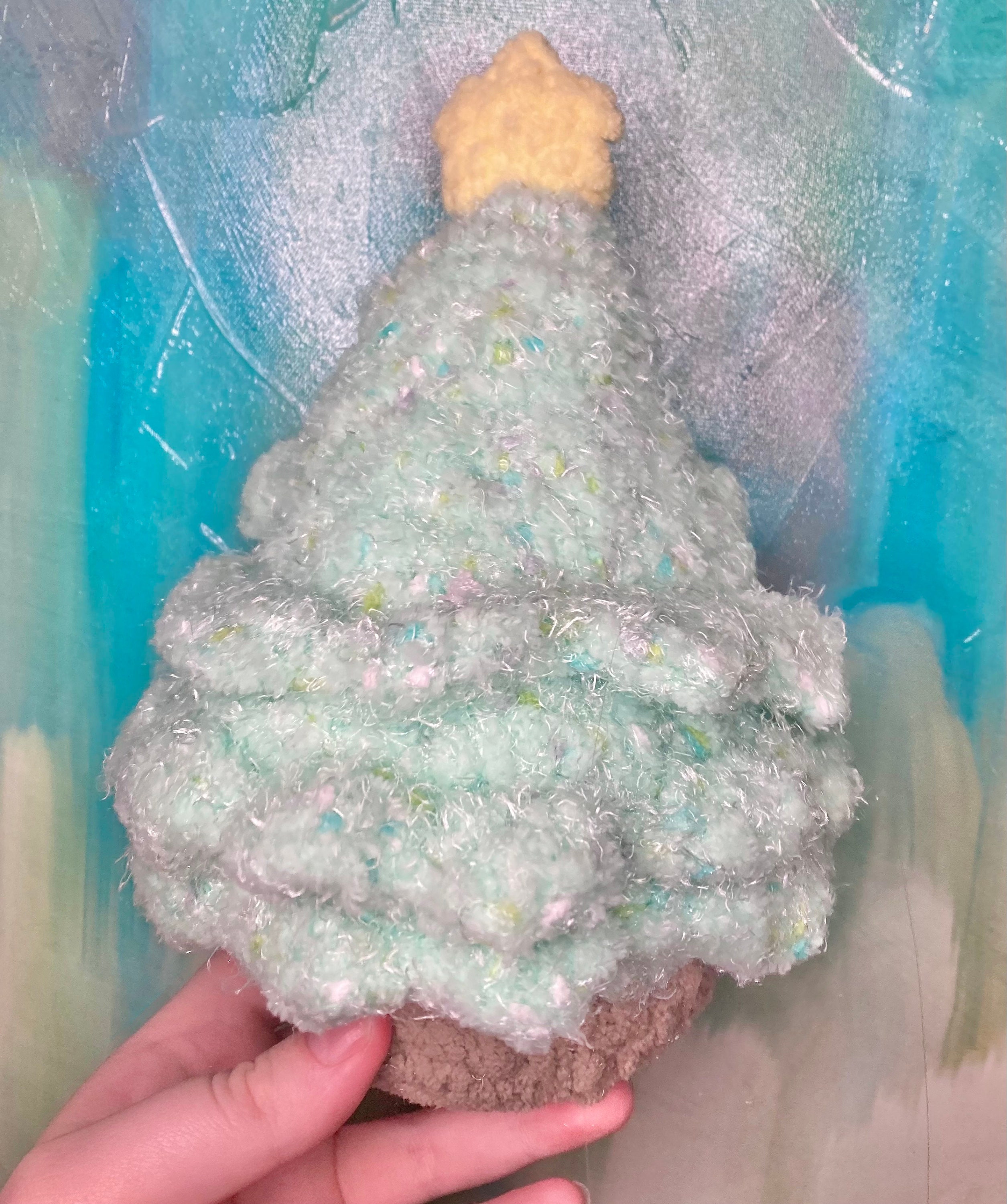 Crocheted Kawaii Christmas Tree Stuffed Christmas Tree Handmade ...