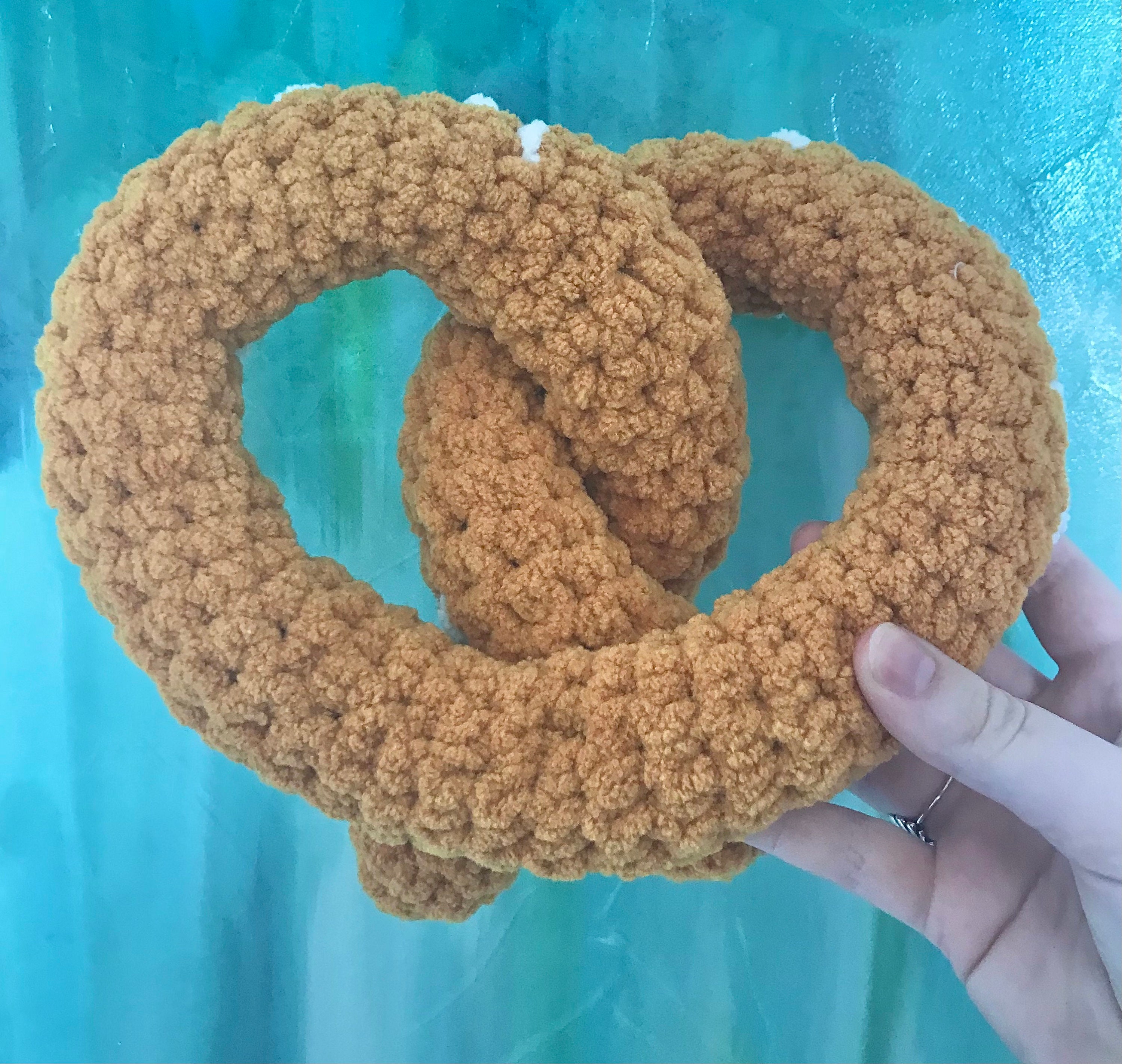 Crocheted Pretzel Stuffed Snack Handmade Food Amigurumi Cute and Soft ...