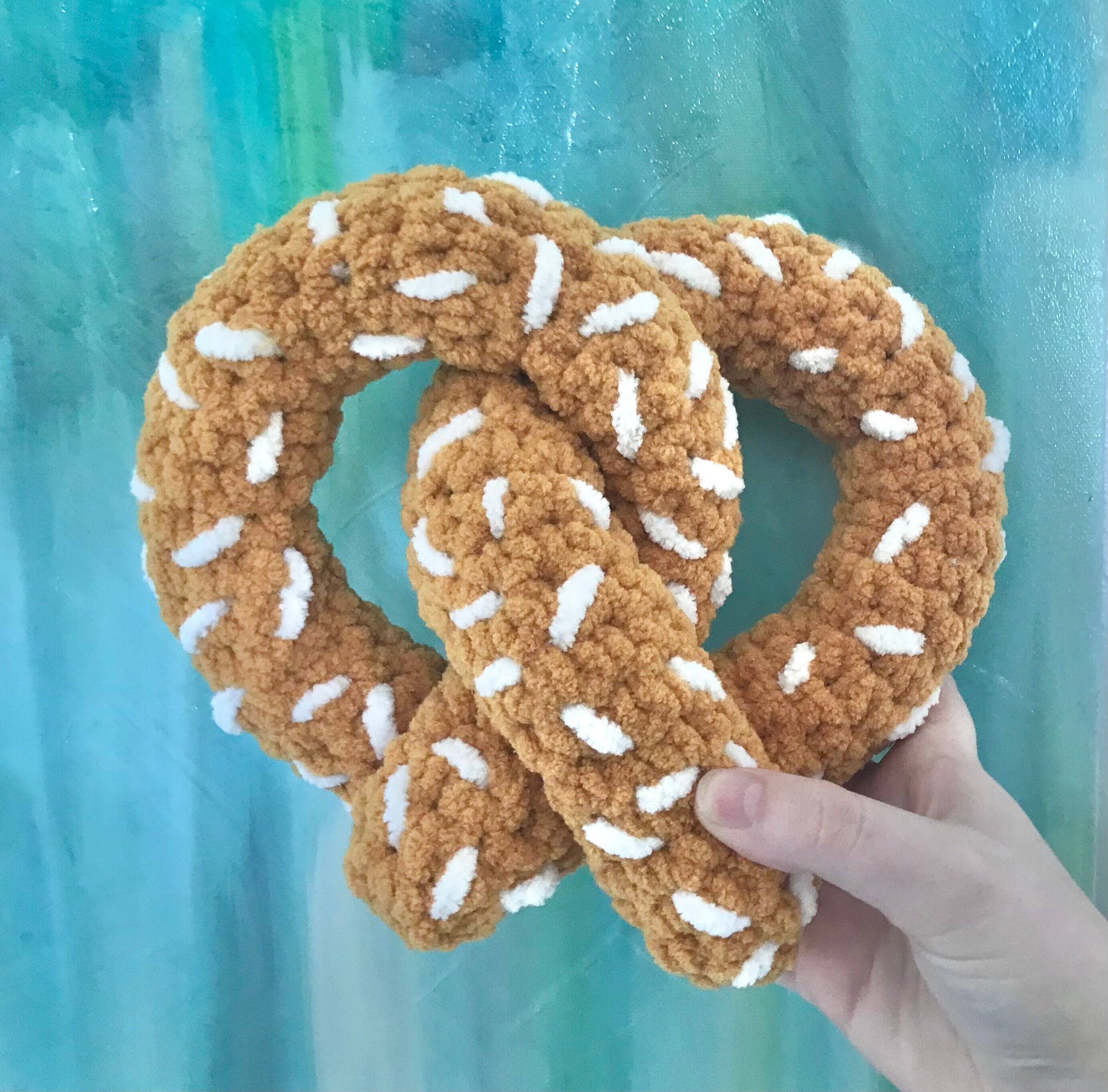 Crocheted Pretzel Stuffed Snack Handmade Food Amigurumi Cute and Soft ...