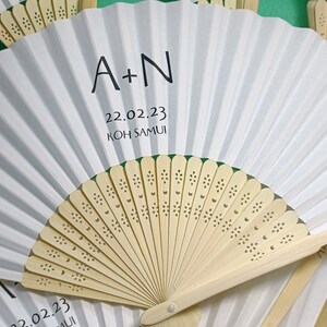 Custom Paper Fans on Handle and Fan Face. Printed Paper Fans With ...