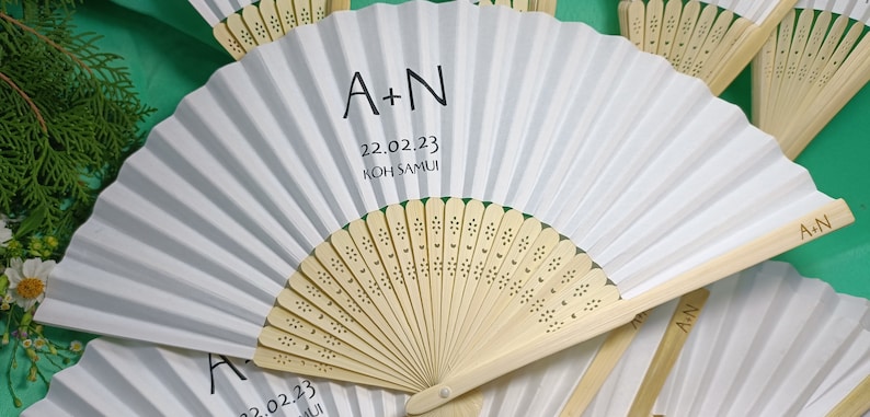 Custom Paper Fans on Handle and Fan Face. Printed Paper Fans - Etsy