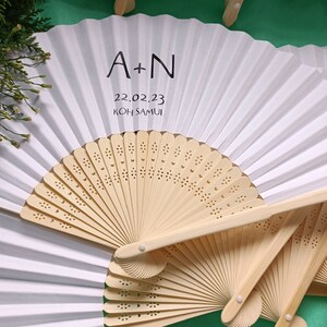 Custom Paper Fans on Handle and Fan Face. Printed Paper Fans With ...