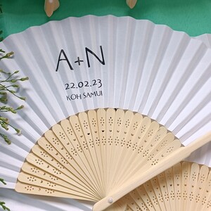 Custom Paper Fans on Handle and Fan Face. Printed Paper Fans With ...