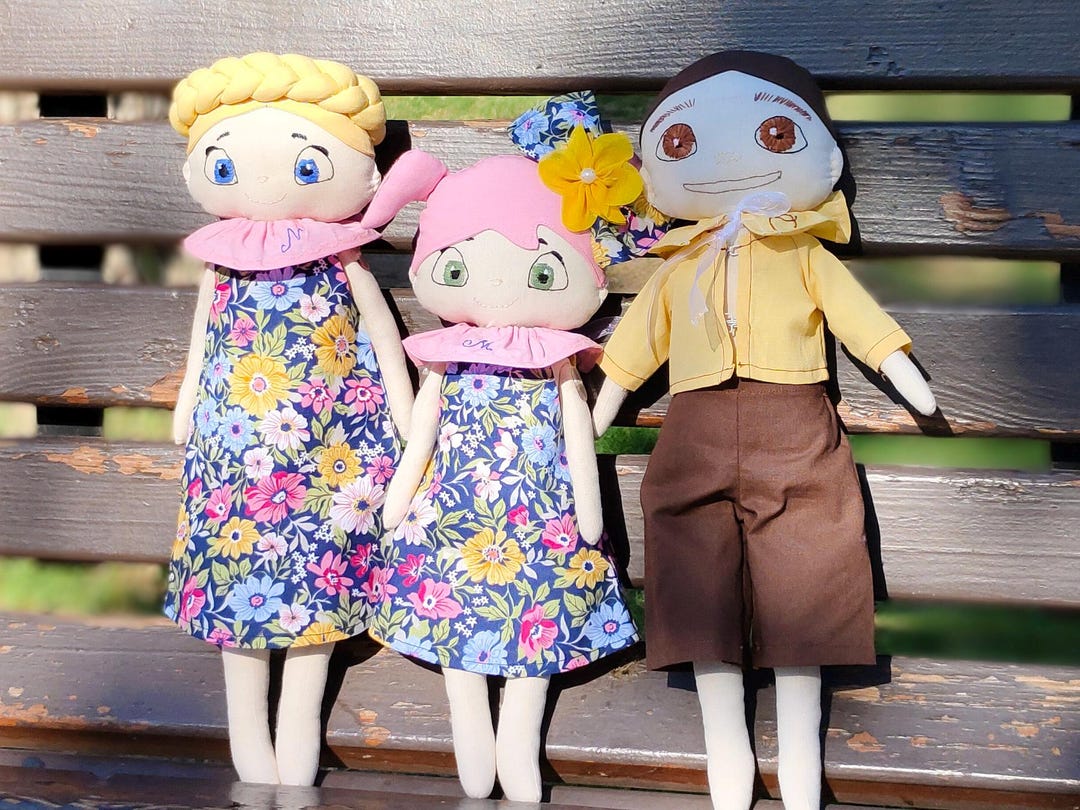 Handmade Personalized Rag Dolls for Family / Custom Name Cloth Toy ...