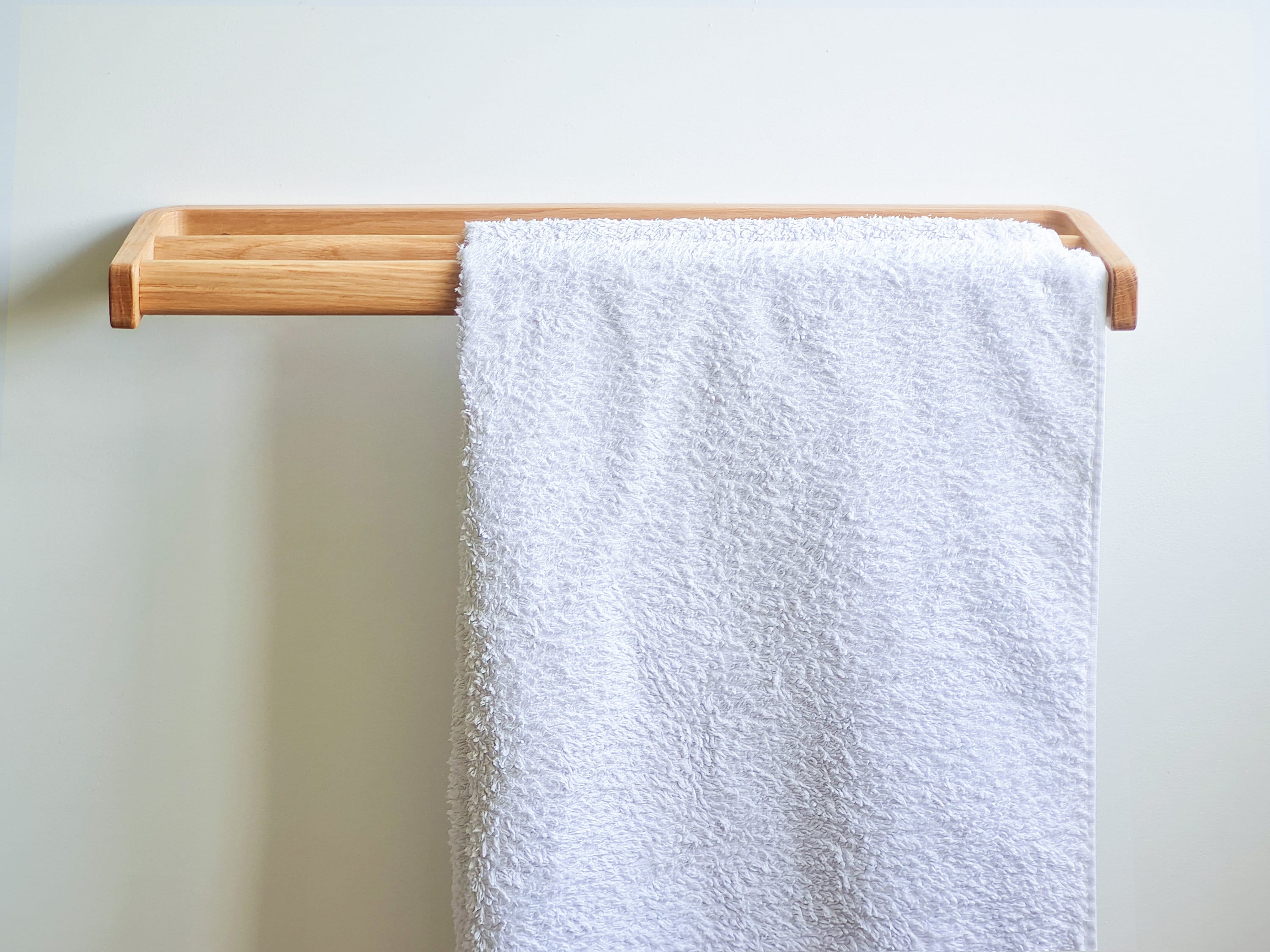 Large 60cm/2ft Double Oak Towel Rail Handmade Wooden Towel - Etsy