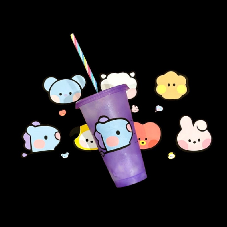 BTS BT21 Minini Stickers for ARMY Use on Tumblers, Cars, Suitcases ...